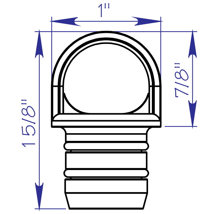 Drain Plug, 3/4", Push-In - Flow-Rite Controls